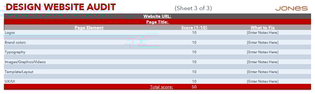 How To Audit Your Existing Website (free template)